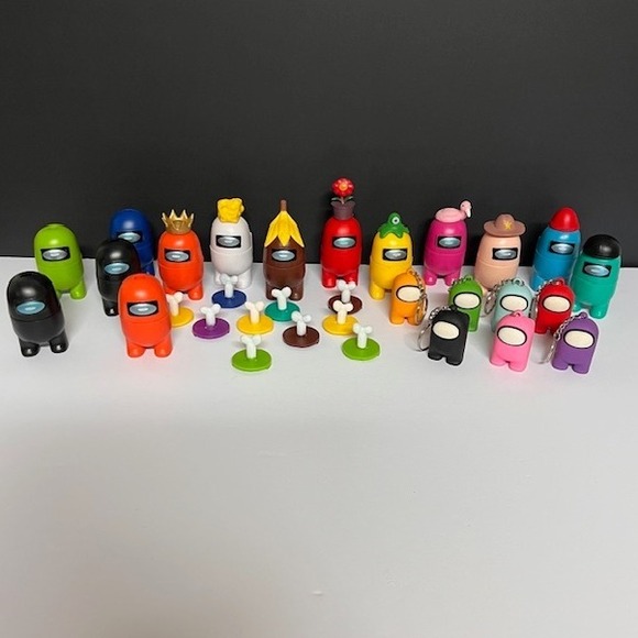 Among Us | Toys | Huge Among Us Guts Figures Lot Keychains Kids Party ...